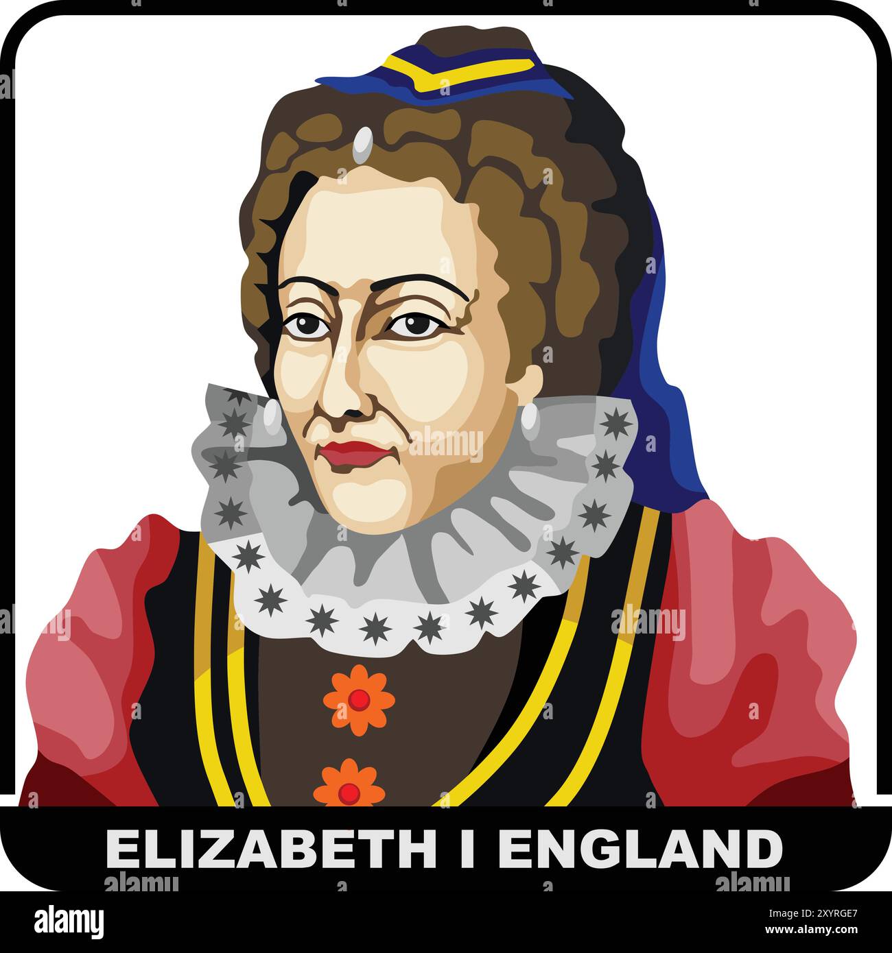 English queen elizabeth i Stock Vector Images - Alamy