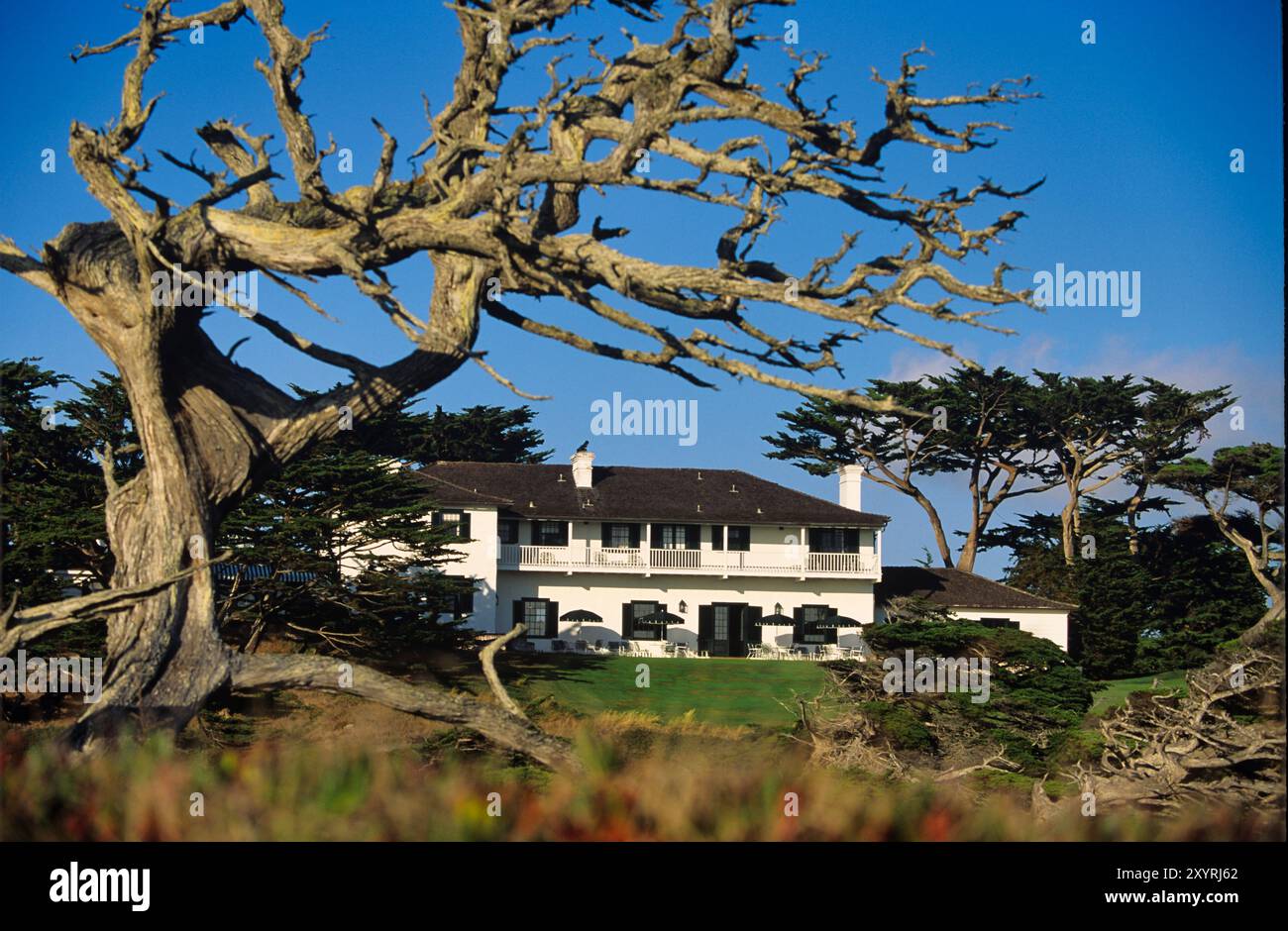 The CLUBHOUSE at the WorldÕs no. 1 golf club/course CYPRESS POINT Stock ...