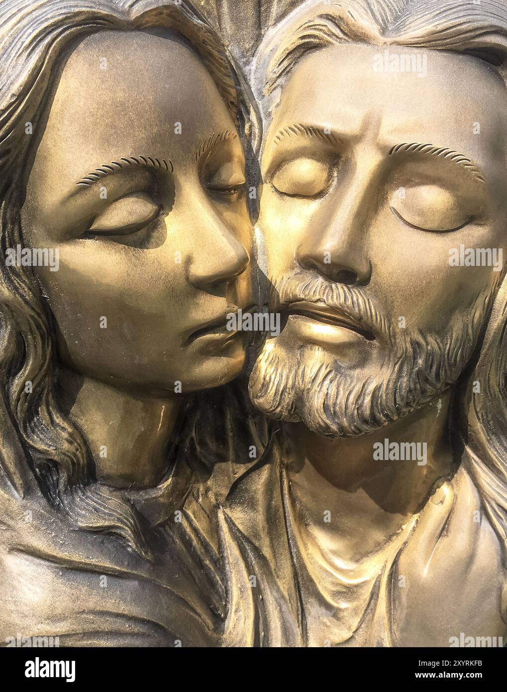 Mary and Jesus bronze statue. Death of Jesus. Resurrection. Easter ...