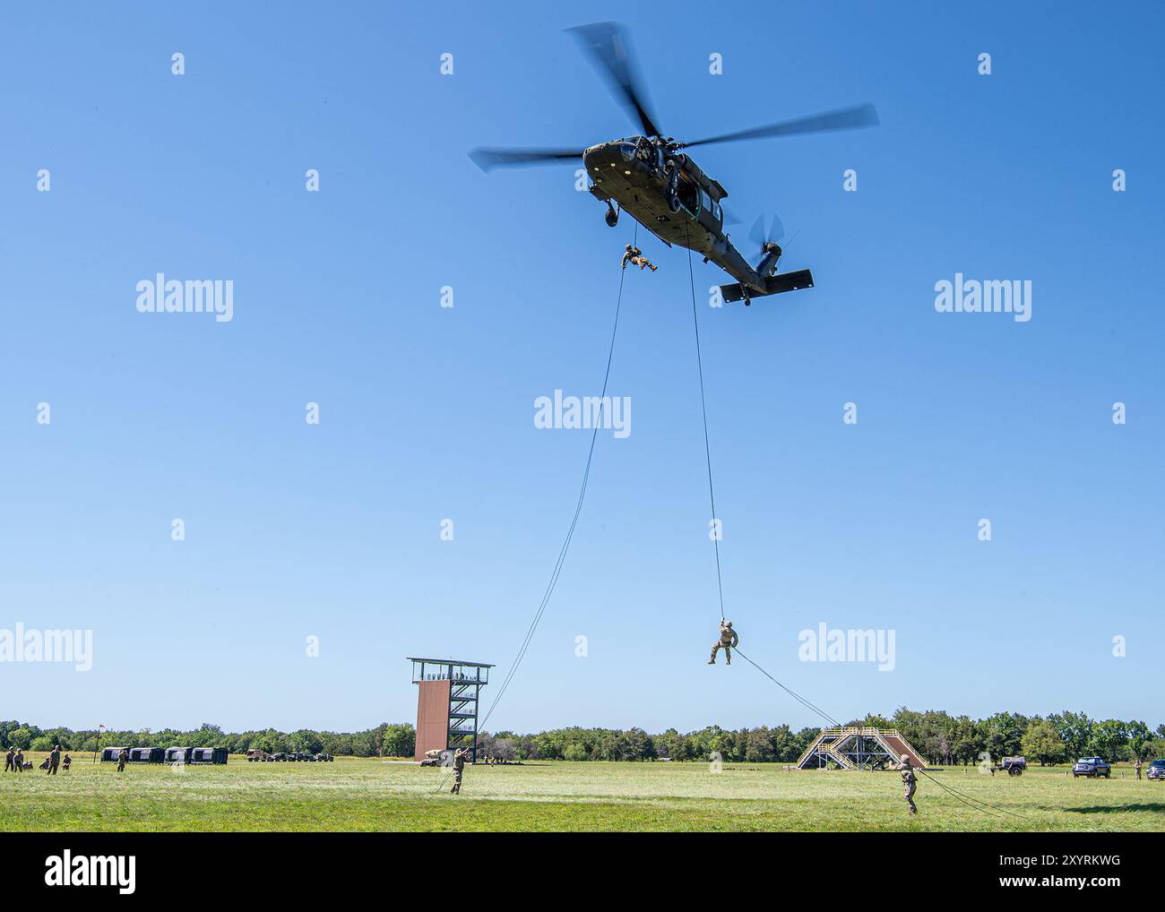 Members of the 1st Battalion, 279th Infantry Regiment, 45th Infantry Brigade Combat Team conduct ...