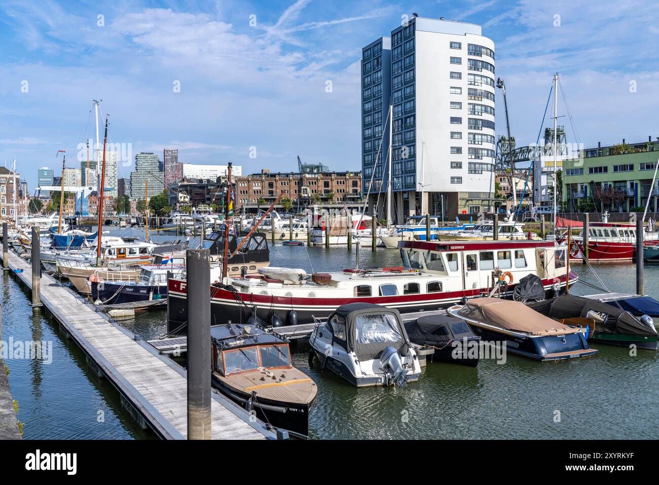 Rotterdam Marina, sports boat harbor, sailing boats, motor yachts, in ...