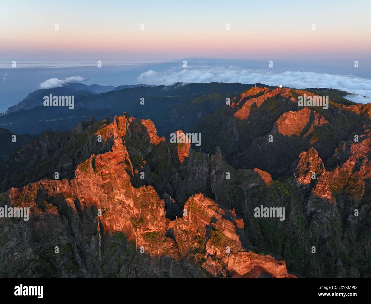 Aerial view at Pico do Arieiro, Madeira, Portugal Stock Photo - Alamy