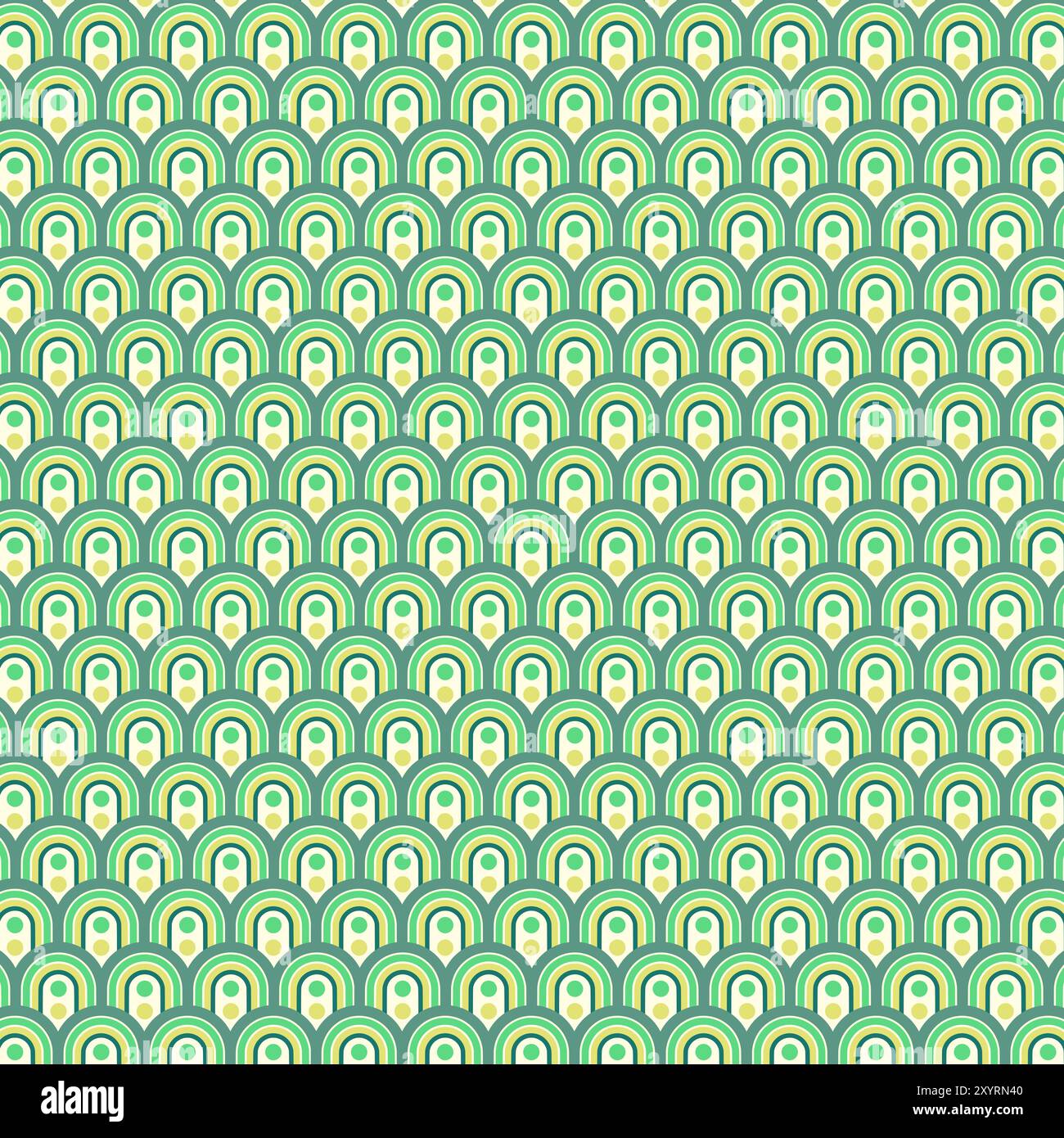 Retro 60s 70s Groovy Green Vintage Mid Century Pattern Stock Photo - Alamy