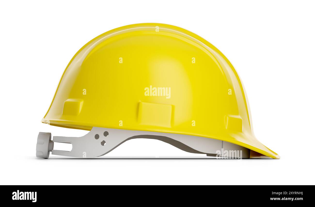 Yellow Construction Hard Hat Isolated on a White Background Stock Photo ...