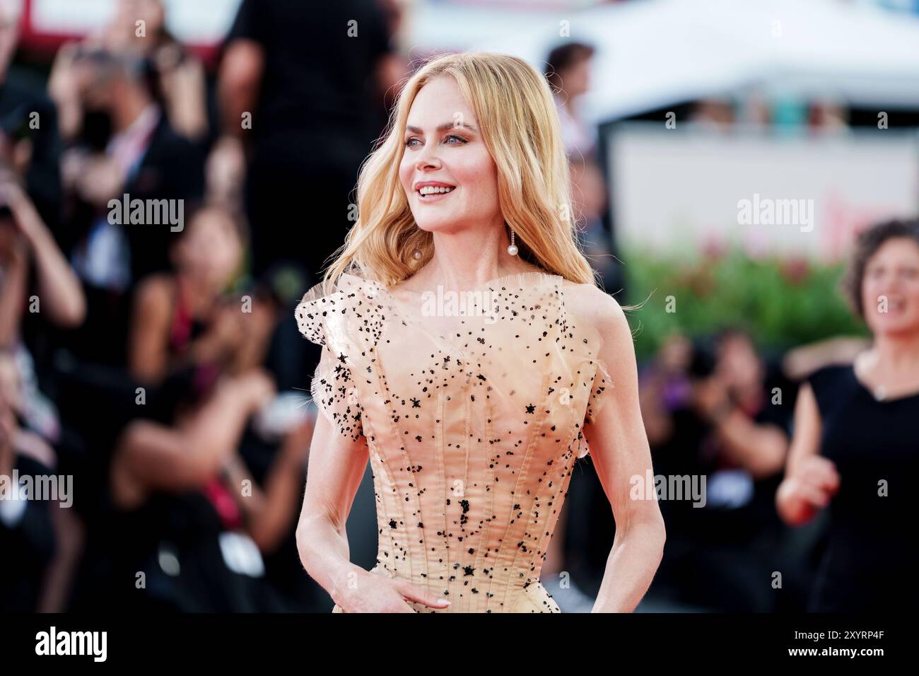 VENICE, ITALY - AUGUST 30 2024 - Nicole Kidman attend the red carpet of ...