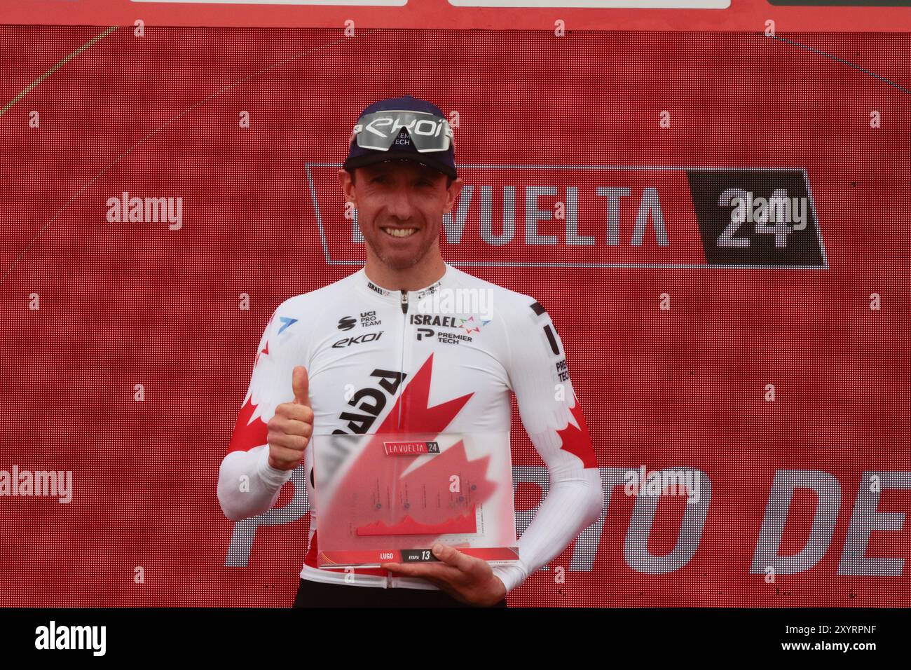 Michael Woods Canadian Champion wins solo stage to Puerto de Ancares La Vuelta 2024 Stock Photo ...