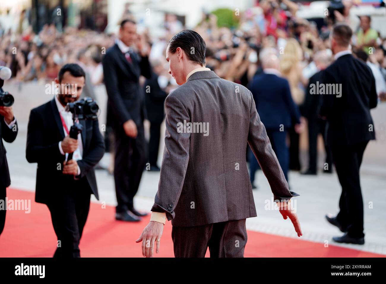 VENICE, ITALY - AUGUST 30 2024 - Harris Dickinson attend the red carpet ...