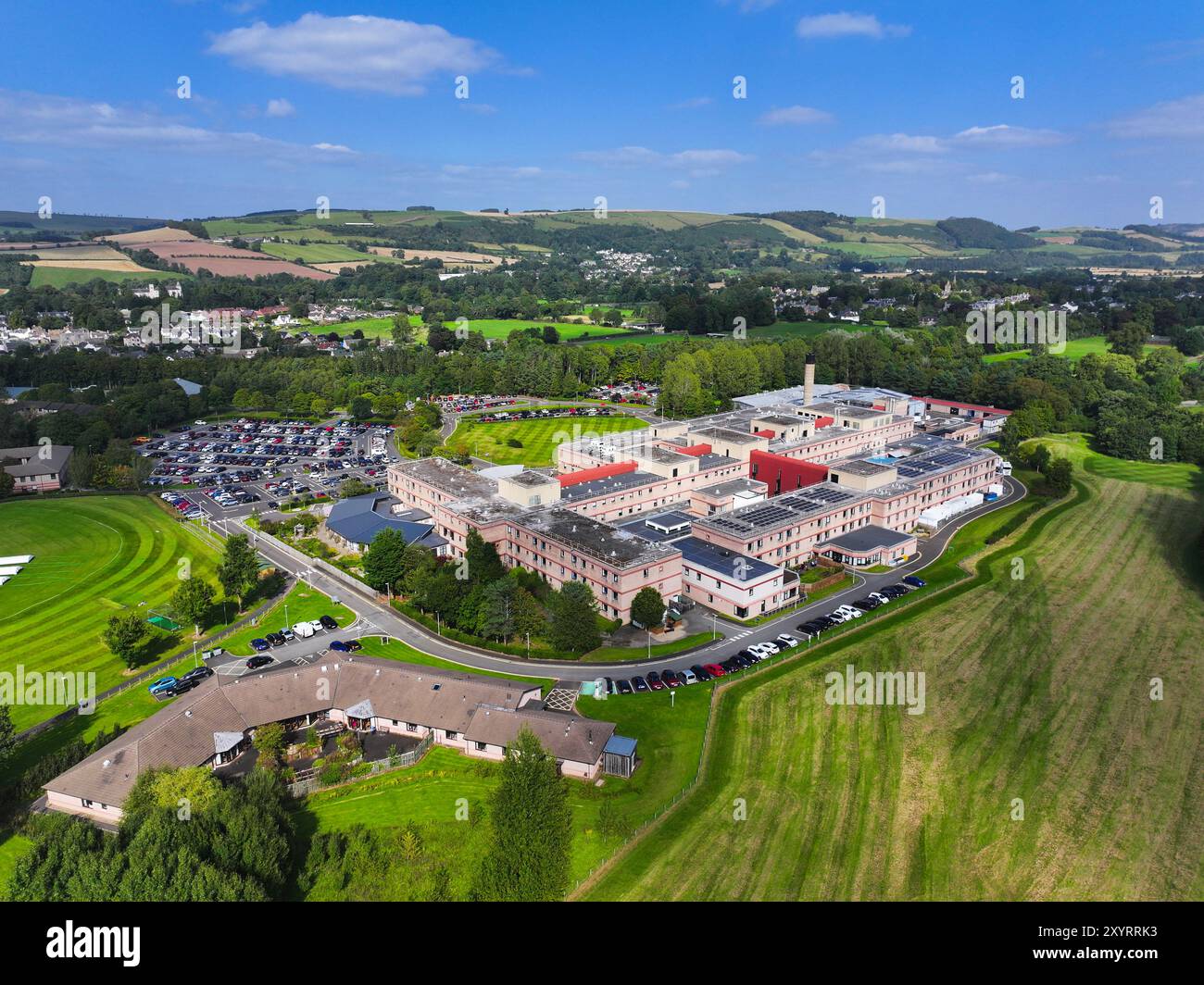 Borders general hospital melrose aerial hi-res stock photography and ...
