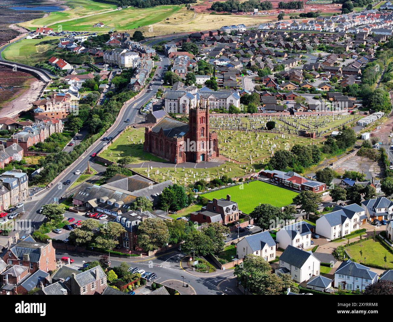 Drone aerial view parish church hi-res stock photography and images - Alamy