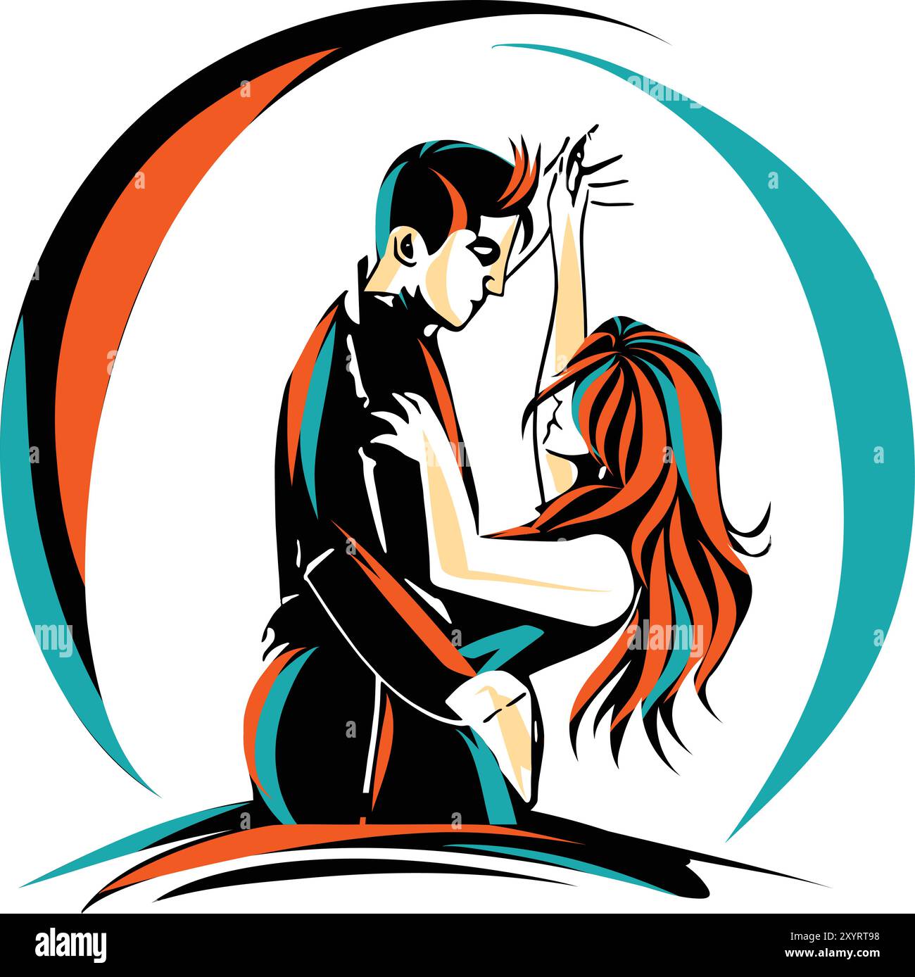 Couple dancing party Stock Vector Images - Alamy