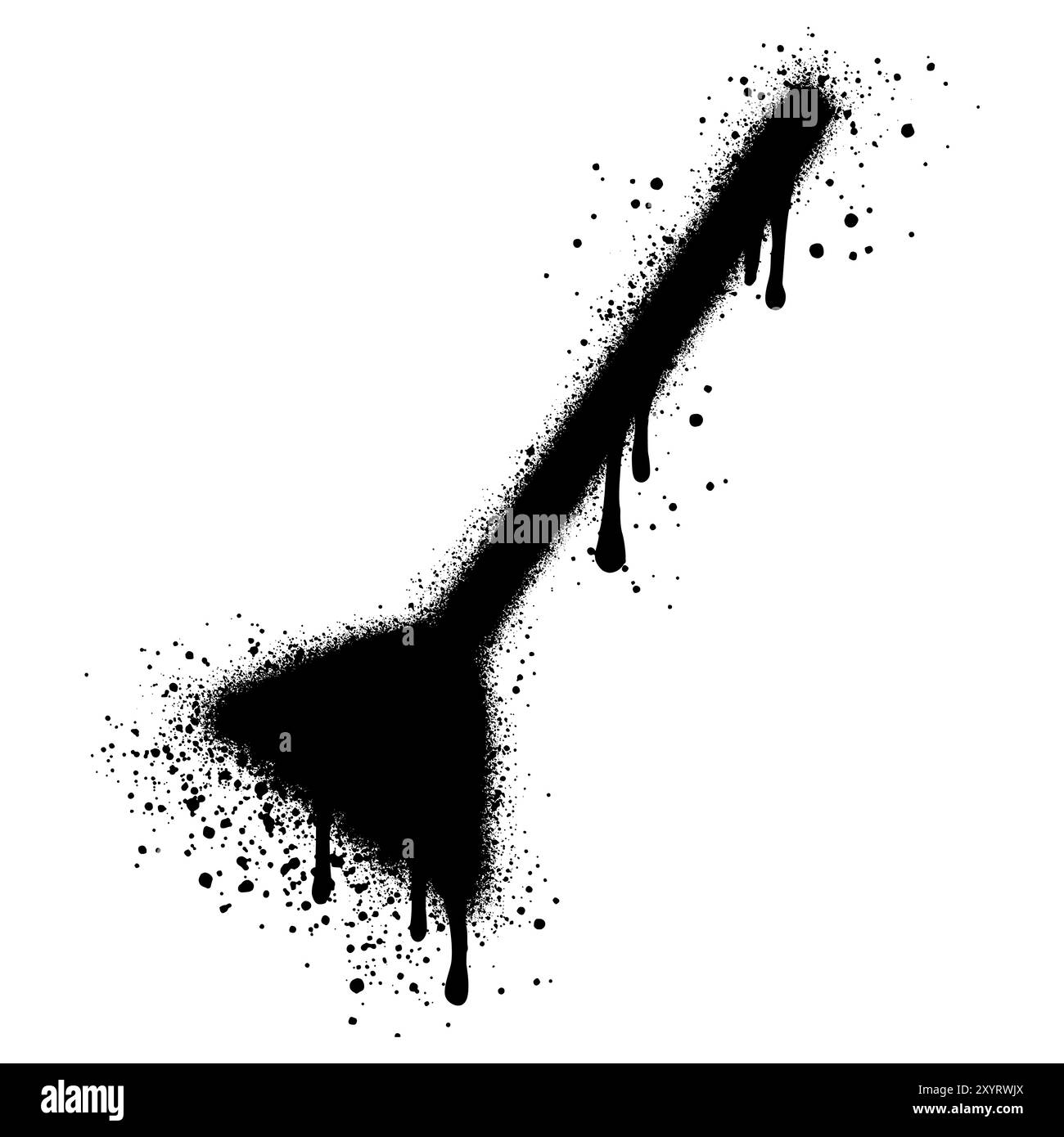 Dust broom graffiti icon with black spray paint. vector illustration ...