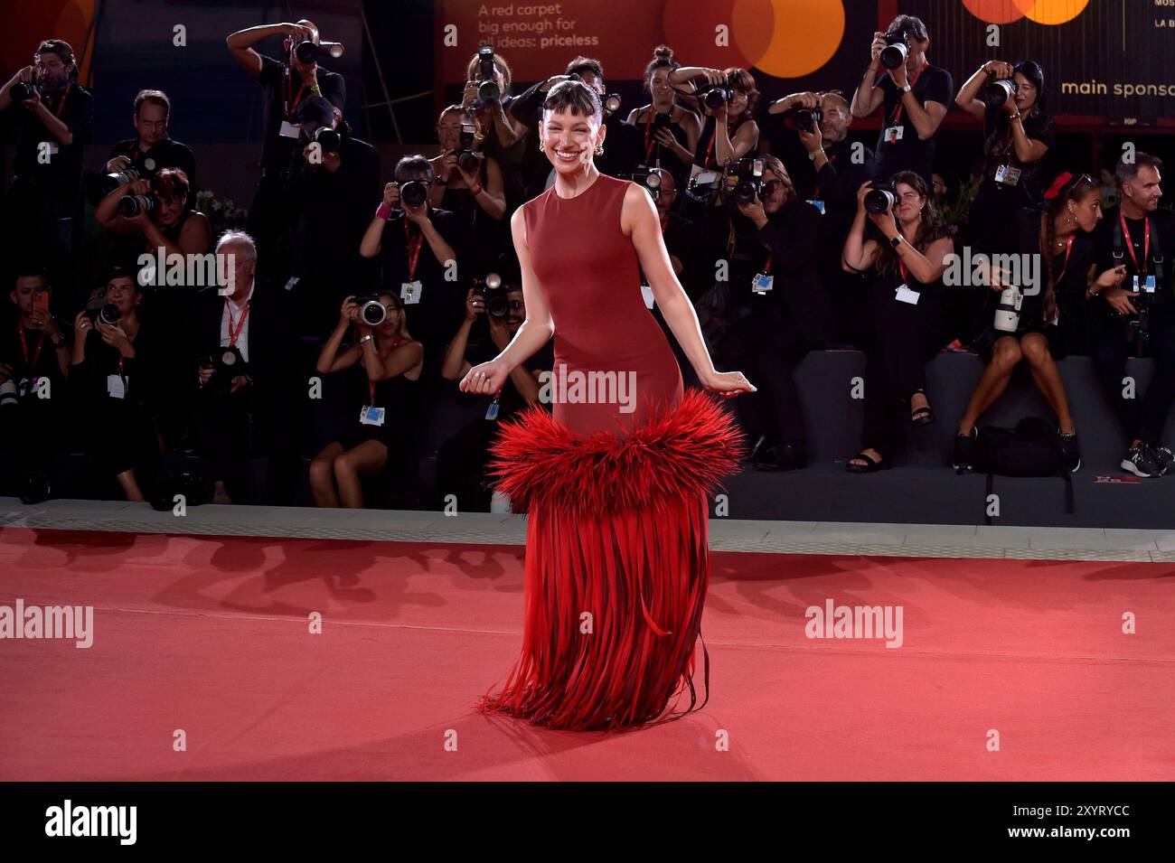 Venezia, Italy. 29th Aug, 2024. Actress Ursula Corbero attends a red ...