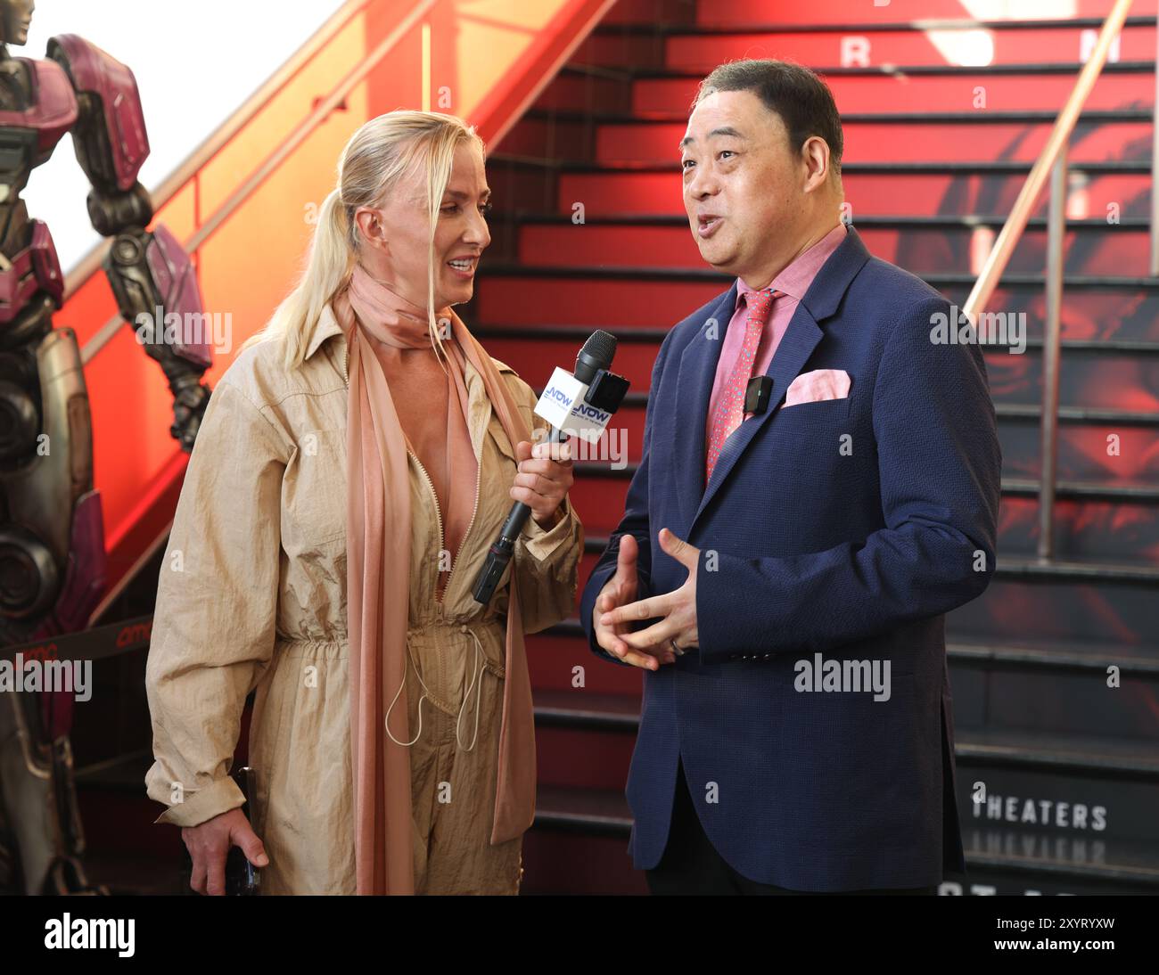 Los Angeles, California, USA. 29th August, 2024. Marina Kufa interviews ...