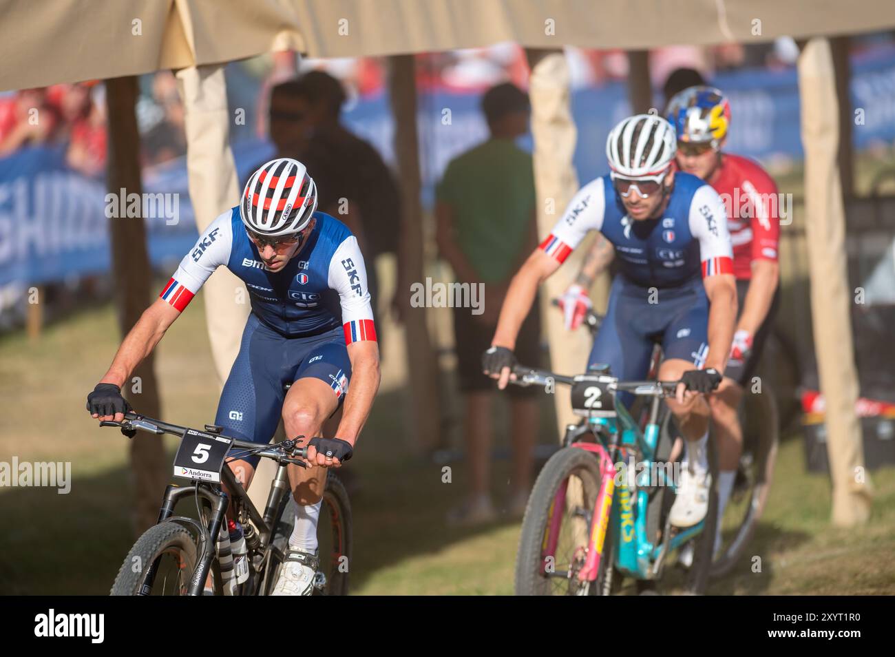 Pal Arinsal, Andorra : August 30 2024 : Jordan Sarrou of FRANCE in the ...