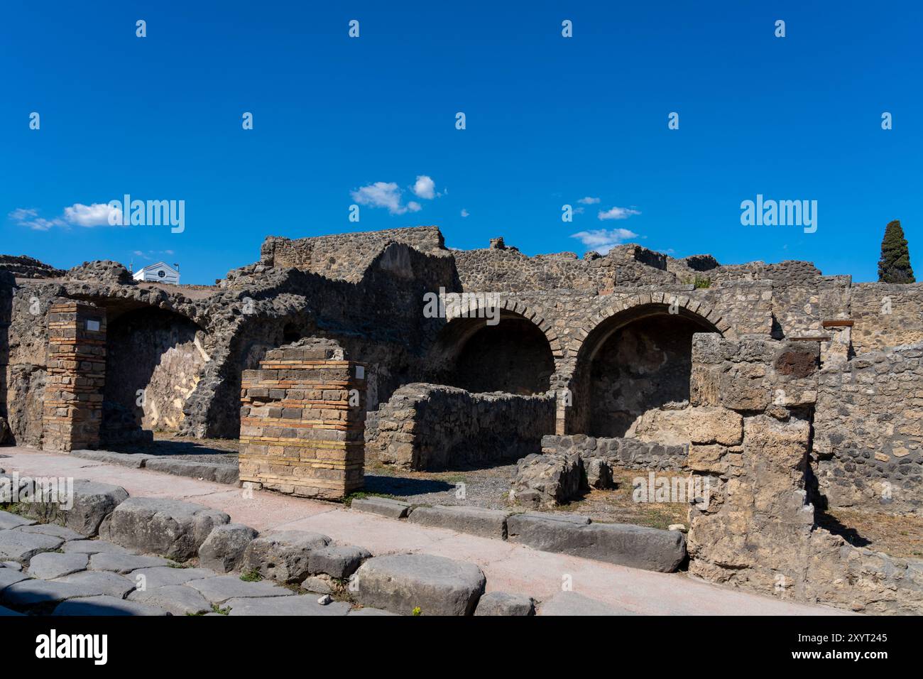 Ruins of Pompeii ancient city in Naples, Italy. Pompeii was a Roman ...