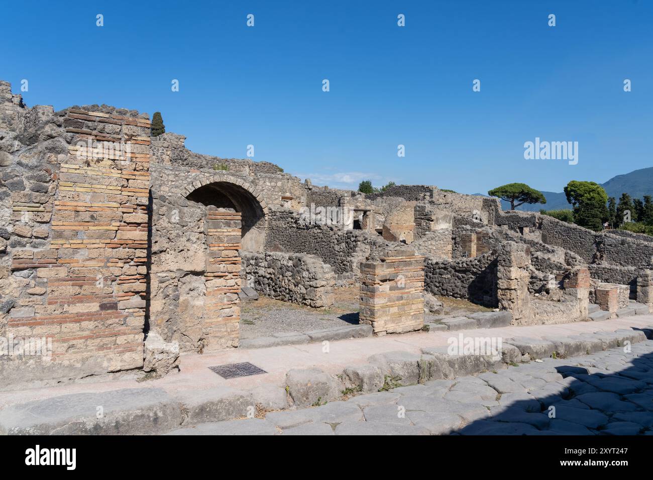 Ruins of Pompeii ancient city in Naples, Italy. Pompeii was a Roman ...