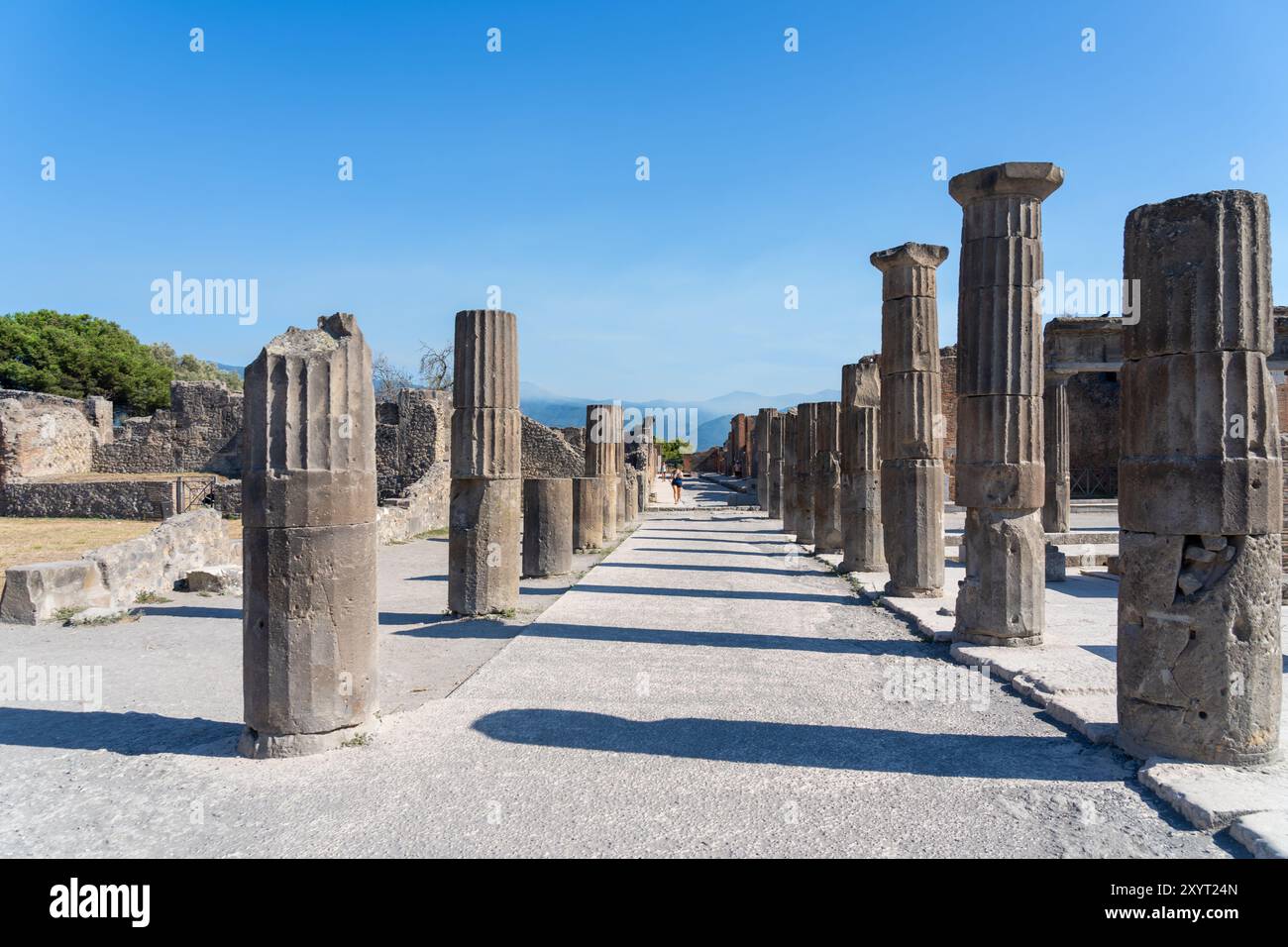 Ruins of Pompeii ancient city in Naples, Italy. Pompeii was a Roman ...