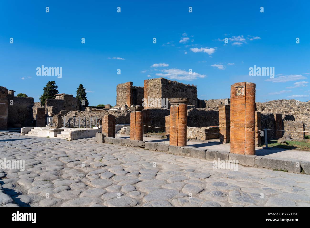 Ruins of Pompeii ancient city in Naples, Italy. Pompeii was a Roman ...