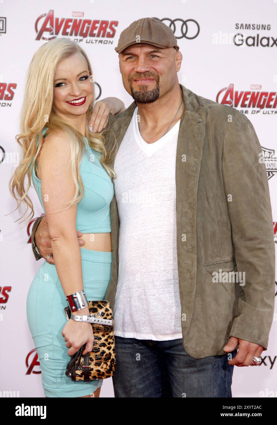 Mindy Robinson and Randy Couture at the World premiere of Marvel's ...