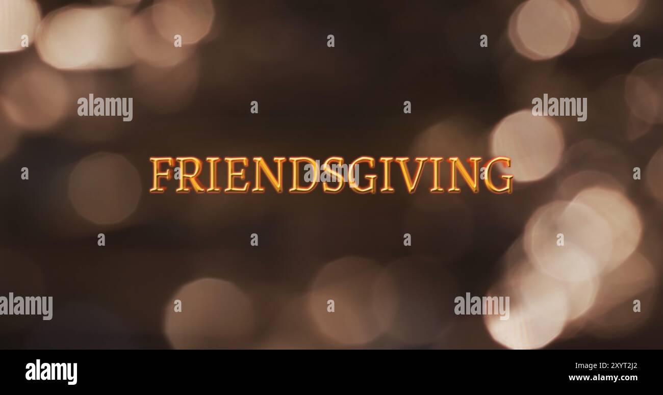 Animation friendsgiving text flickering spot hi-res stock photography ...