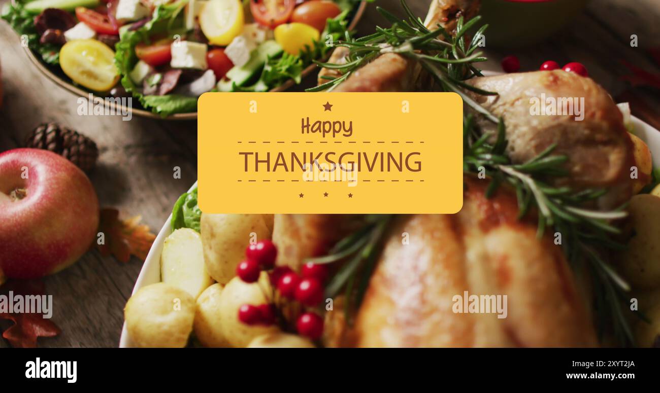 Beautiful happy thanksgiving table hi-res stock photography and images ...