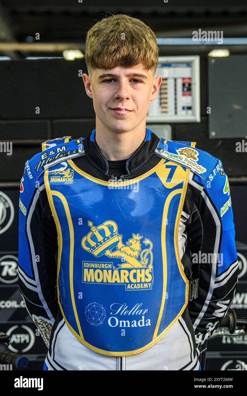 Edinburgh Monarchs' Guest Rider Lee Harrison during the WSRA National ...