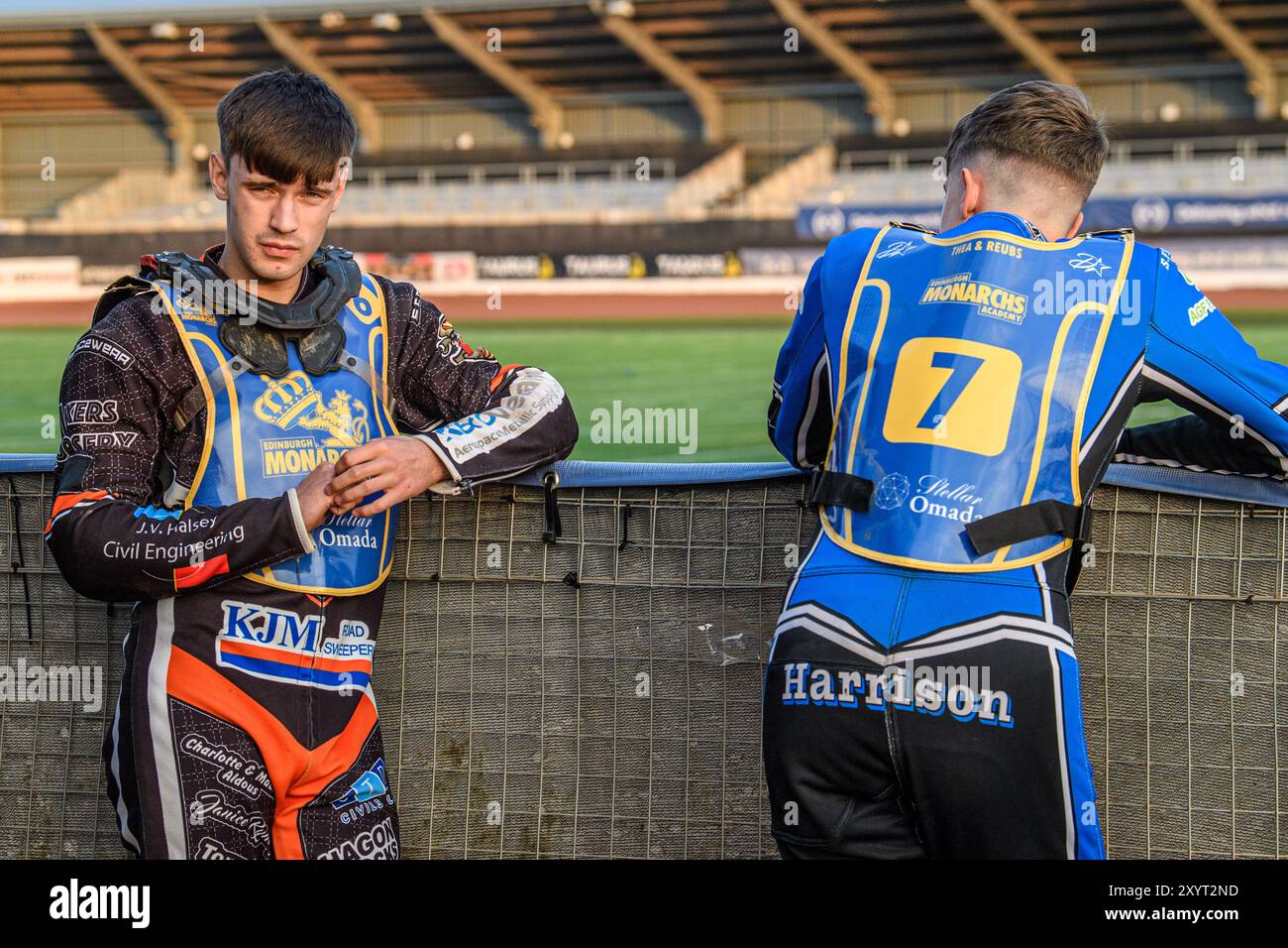 Edinburgh Monarchs' Mark Parker and Edinburgh Monarchs' Guest Rider Lee ...