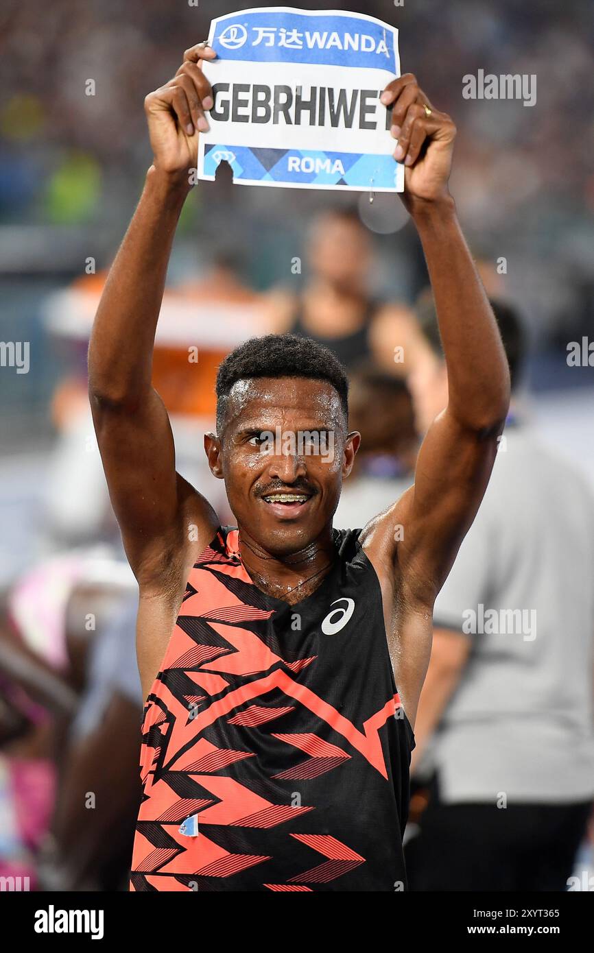 Hagos GEBRHIWET (ETH) competes in 5000m Men during the Diamond League ...