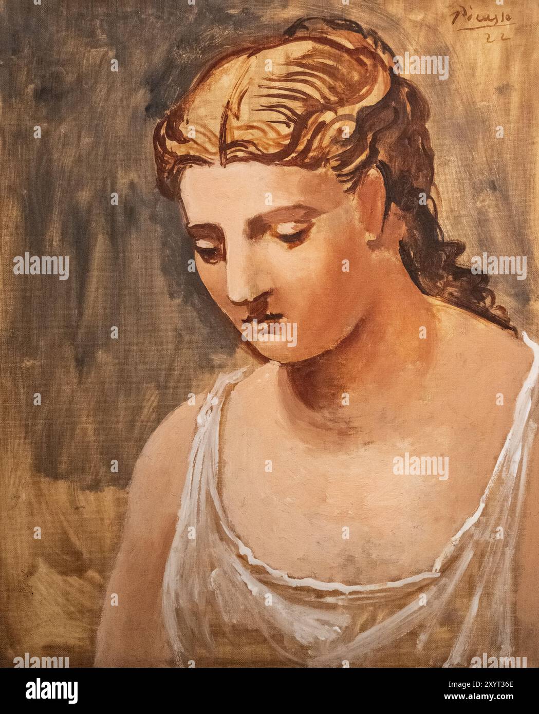 painting by Pablo Picasso called Classical Head painted 1922 Stock ...