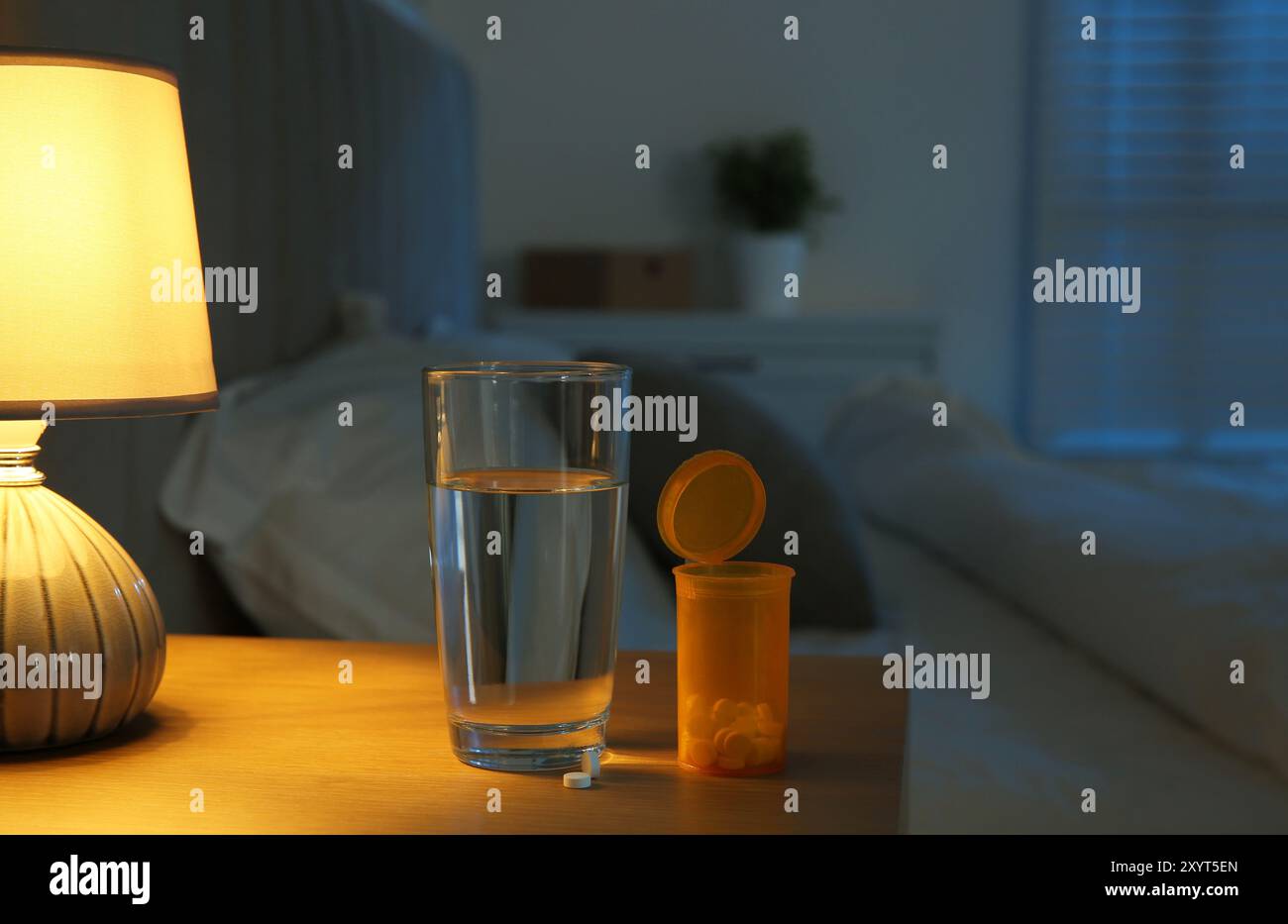Medication on bedside table hi-res stock photography and images - Alamy