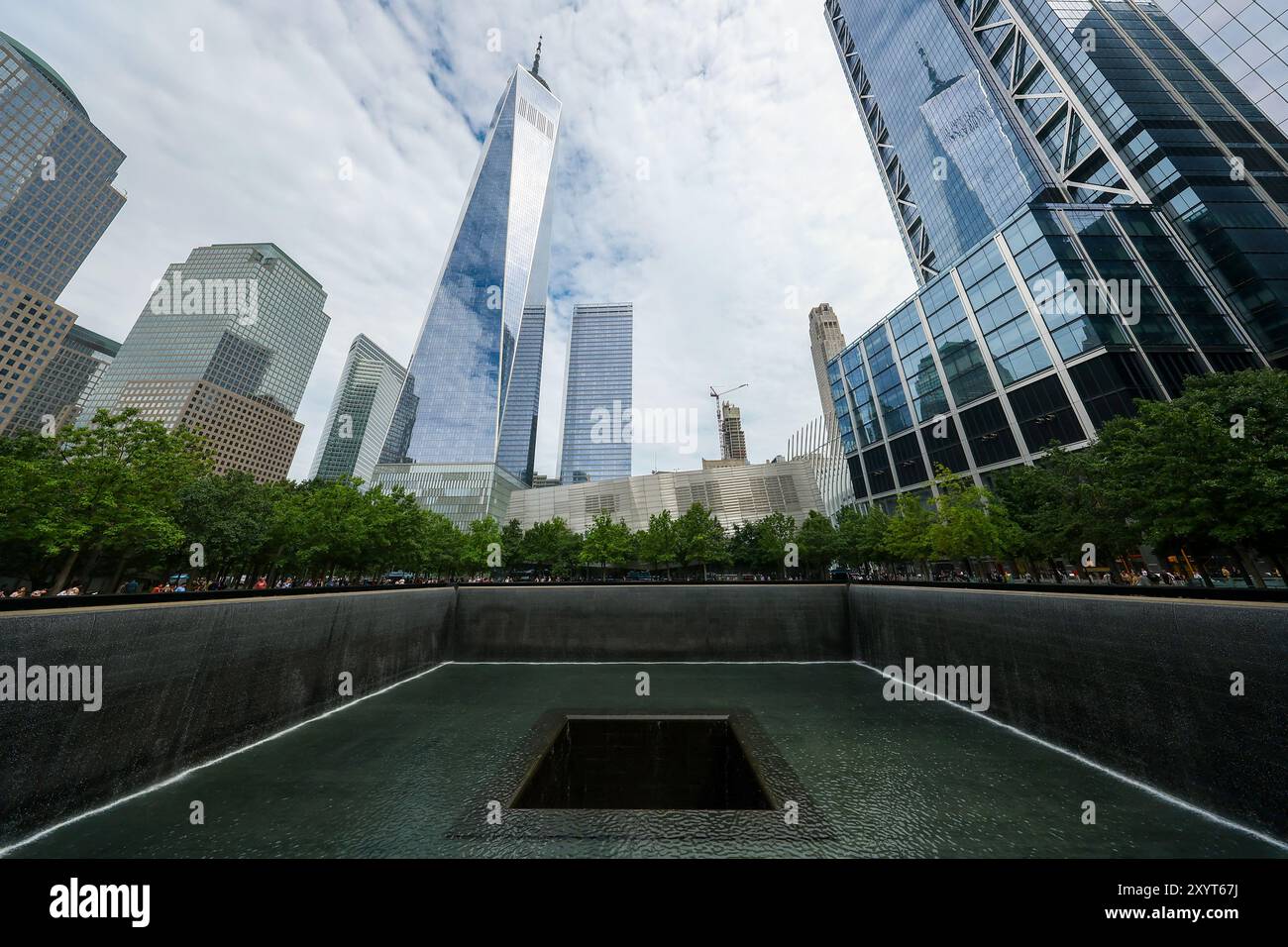 A view of South Pool, one of two reflecting pools at the National ...