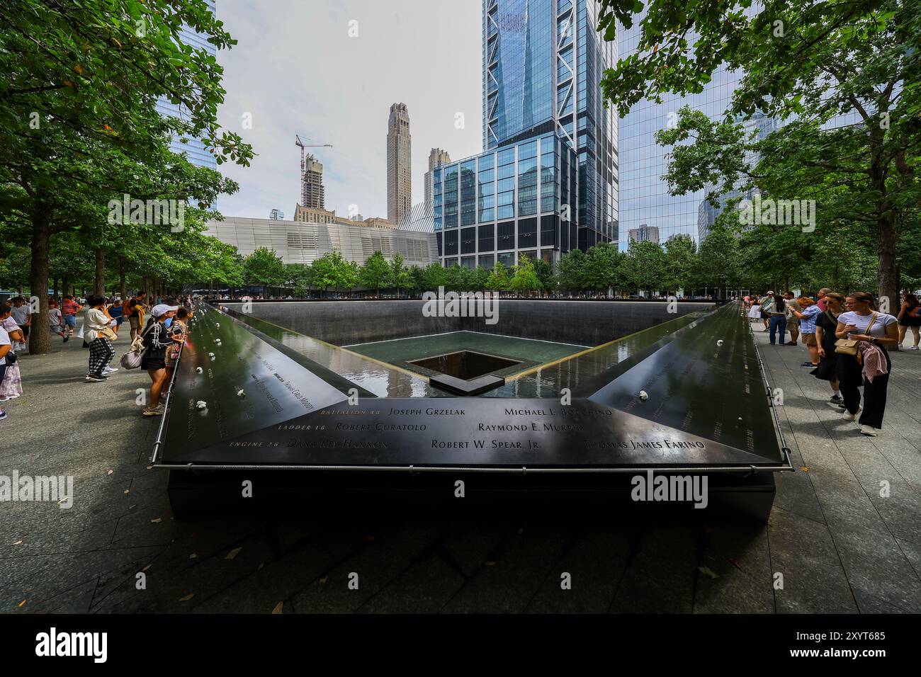 A view of South Pool, one of two reflecting pools at the National ...