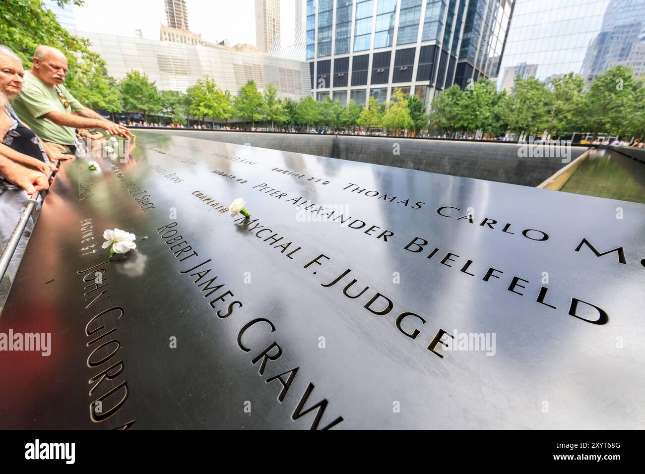 A view of South Pool, one of two reflecting pools at the National ...