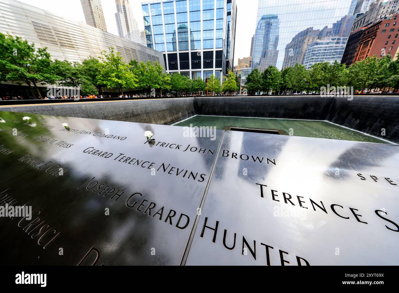 A view of South Pool, one of two reflecting pools at the National ...
