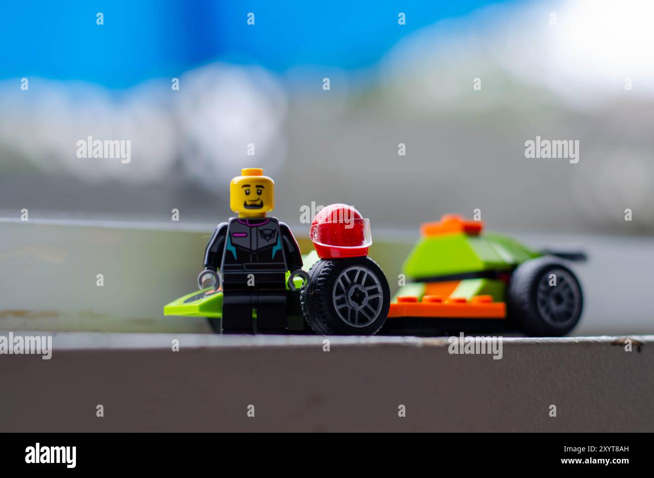 LEGO Minifigure with Toy Race Car – Playful Childhood Creativity and ...