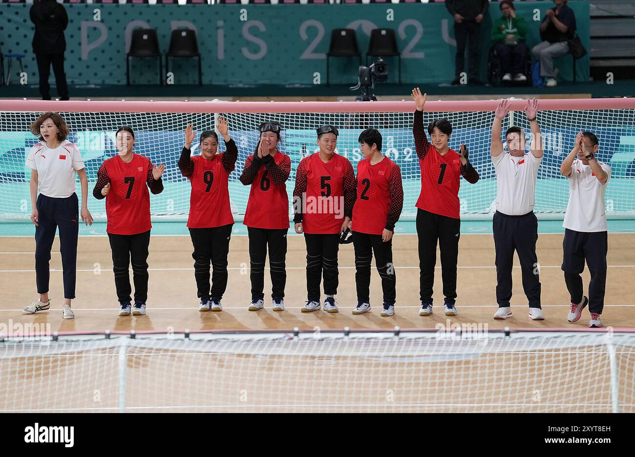 Paris, France. 30th Aug, 2024. Team China celebrate after winning the ...