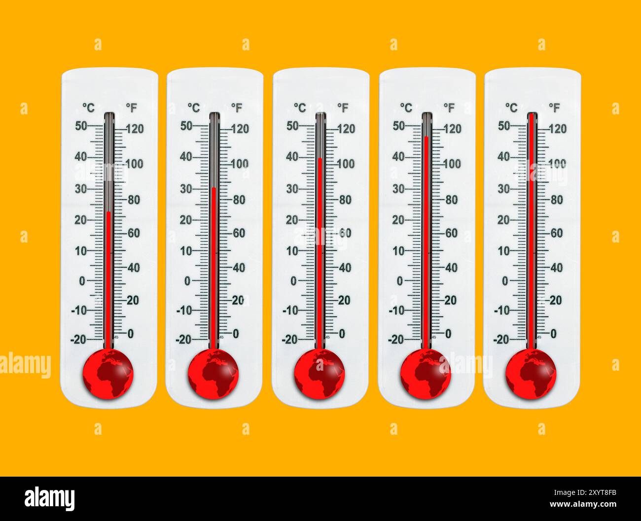 Rising temperatures thermometer hi-res stock photography and images - Alamy
