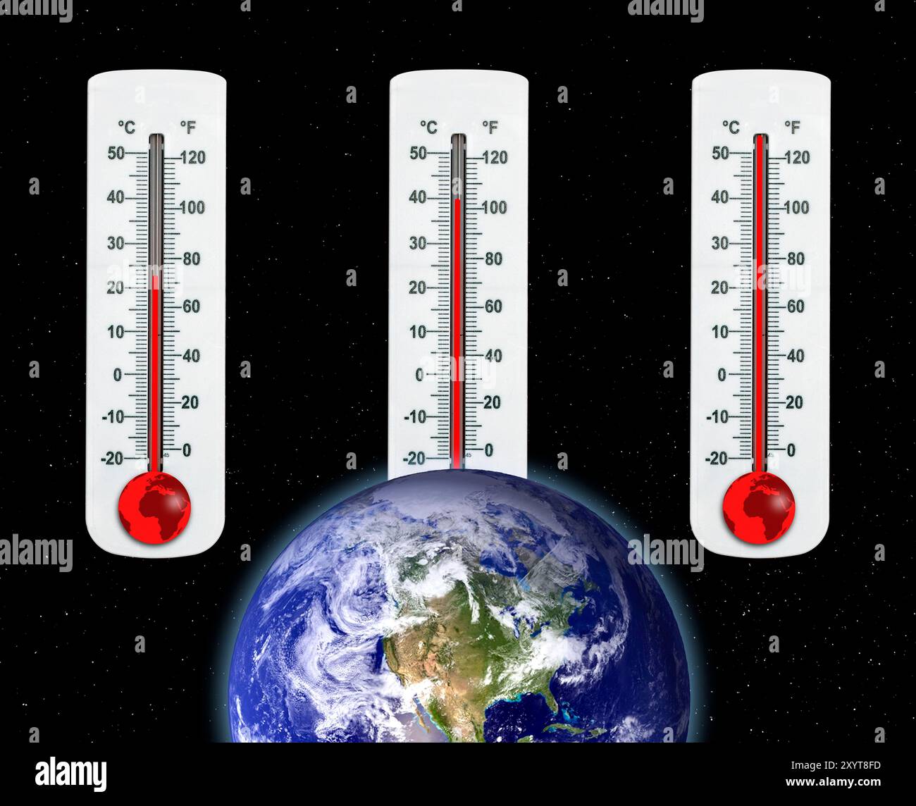 Rising Earth temperatures, conceptual image Stock Photo - Alamy