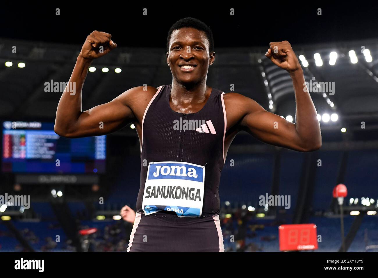 Rome, Italy. 30th Aug, 2024. Muzala Samukonga of Zambia celebrates ...