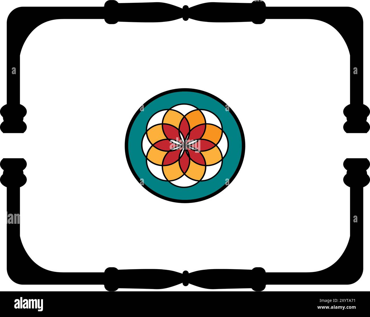 Classic frame on white Stock Vector Images - Alamy