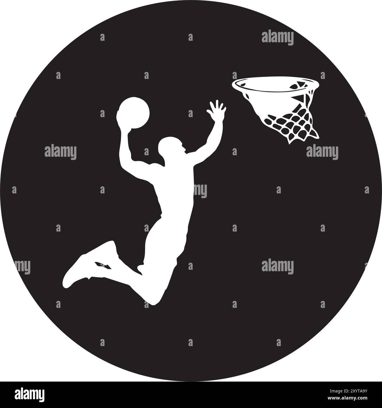 Male basketball player playing training Stock Vector Images - Alamy