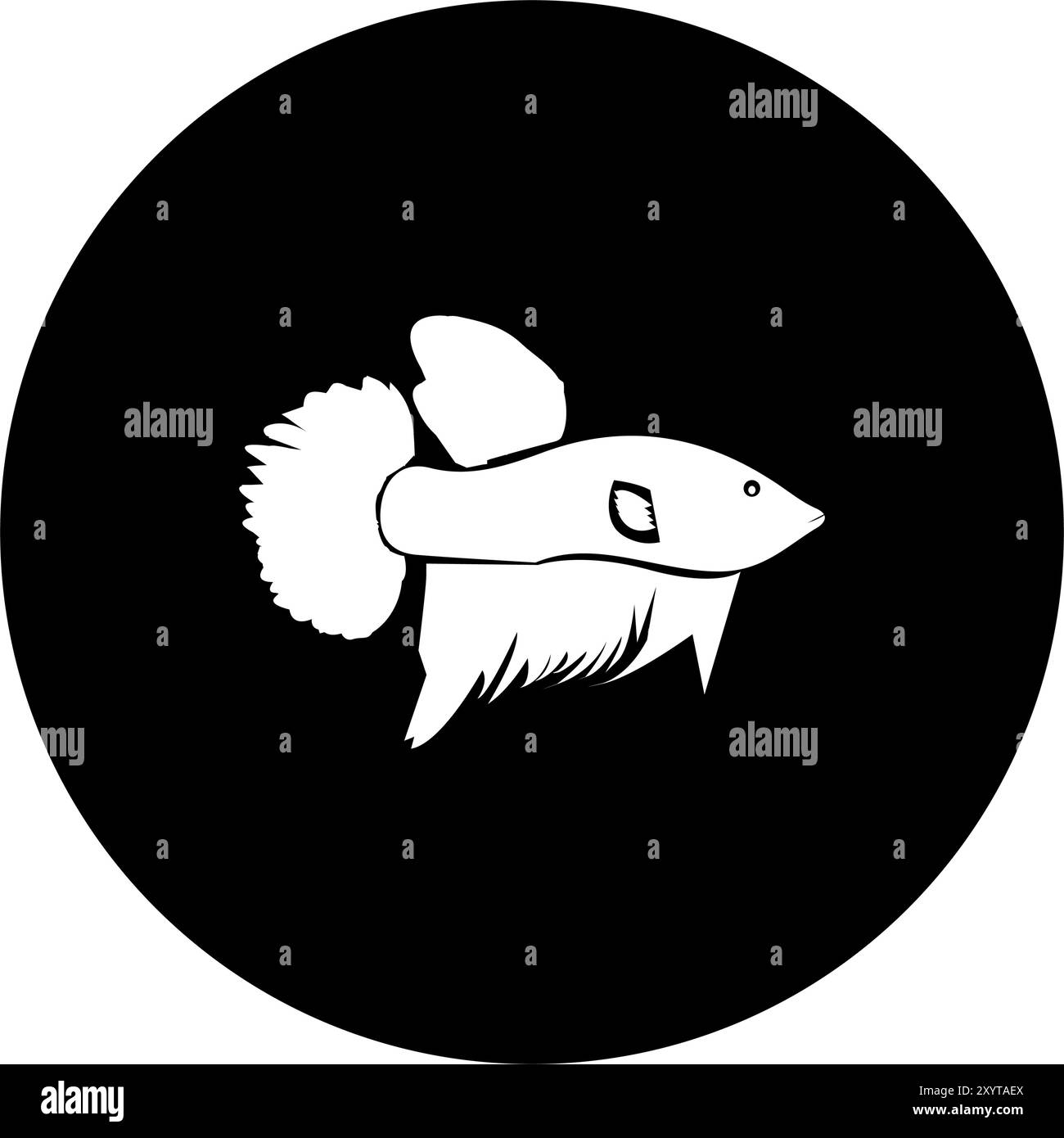 simple black betta fish icon Stock Vector Image & Art - Alamy