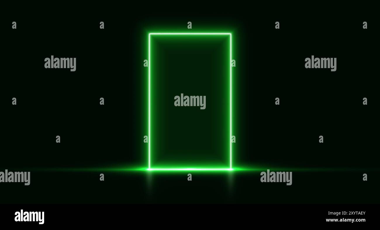 Glowing neon portal arch Stock Vector Images - Alamy