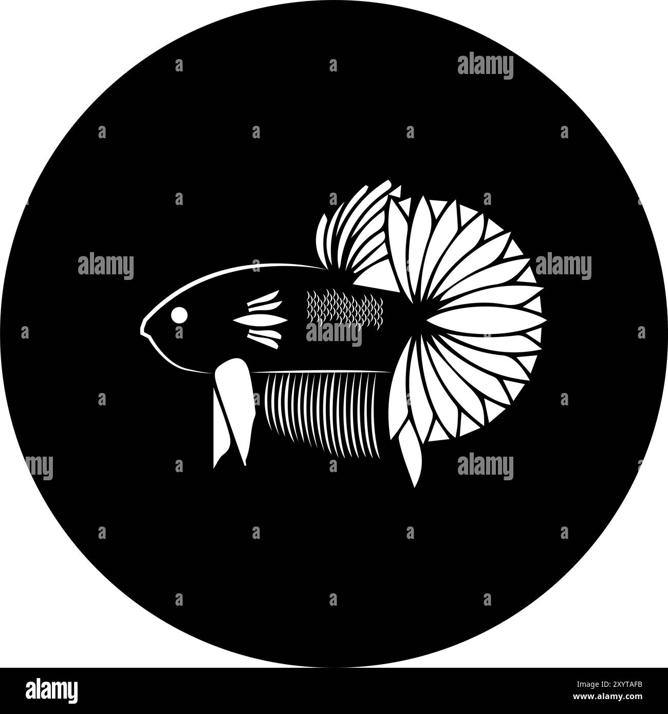 simple black betta fish icon Stock Vector Image & Art - Alamy