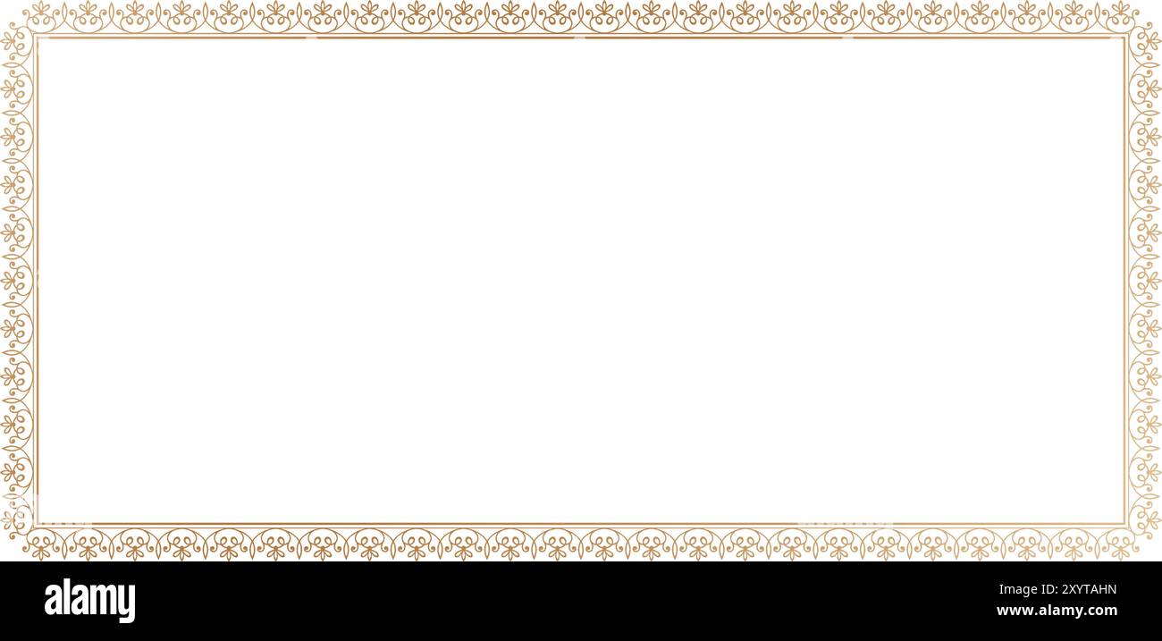 Decorative frame Elegant element isolated white backgrounds for design in Eastern style, place ...