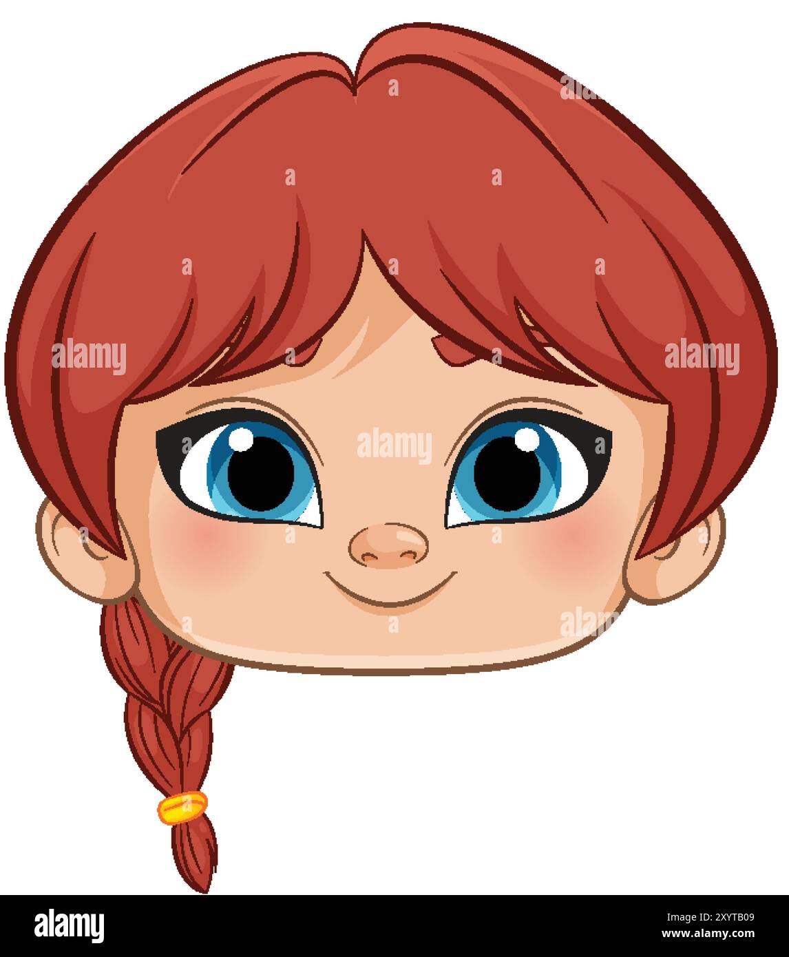 Cute girl with blue eyes smiling Stock Vector Image & Art - Alamy