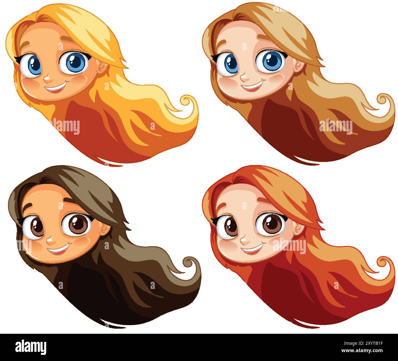 Portrait with different colors eyes Stock Vector Images - Alamy