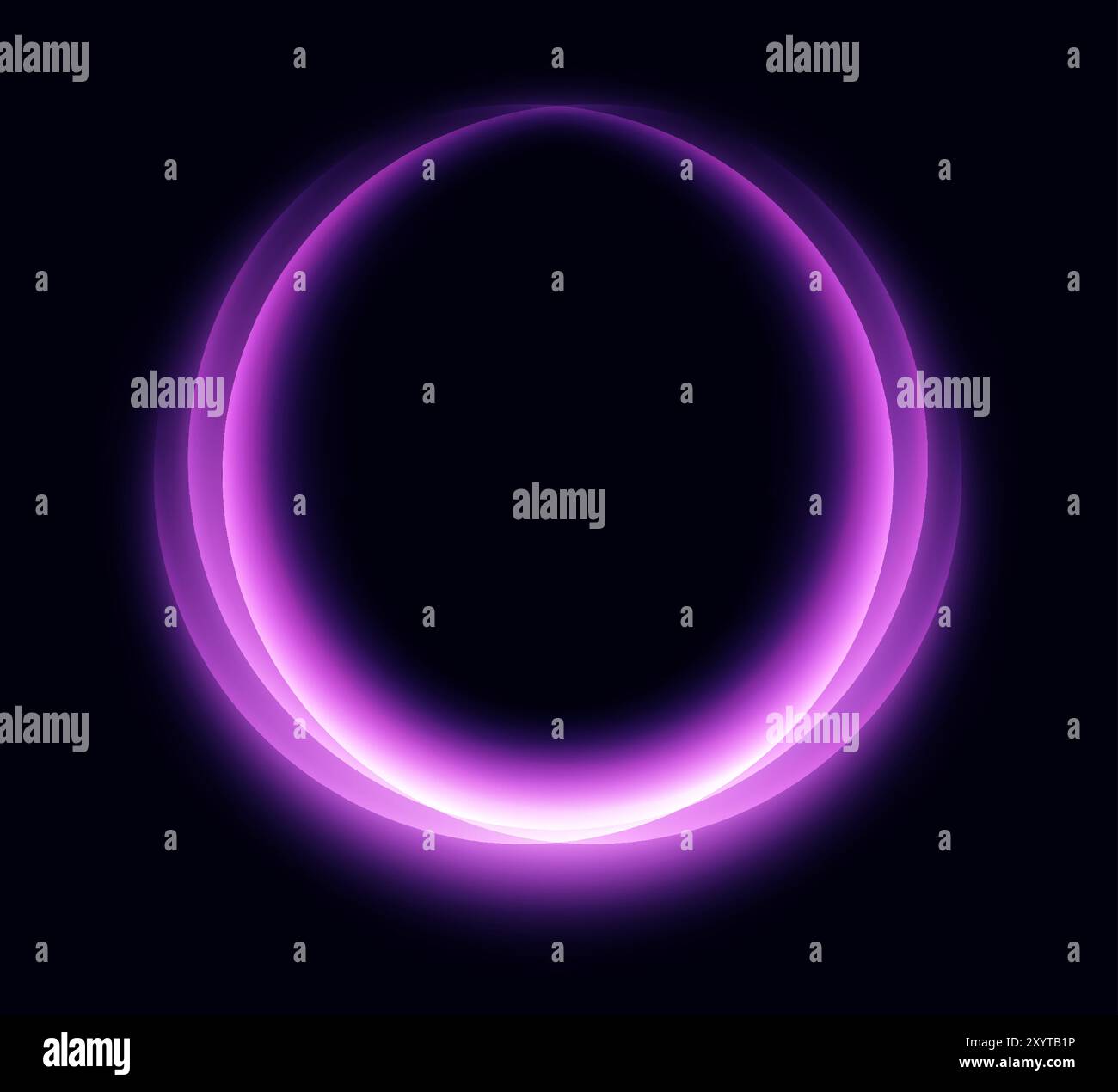 Abstract neon ring, glowing round frame, magic border, abstract ...