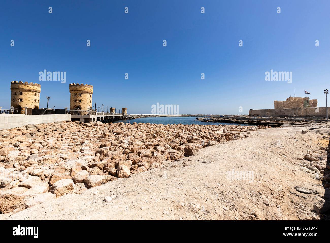 Qaitbay Citadel, 15th century fortress, northern tip of ancient Pharos ...