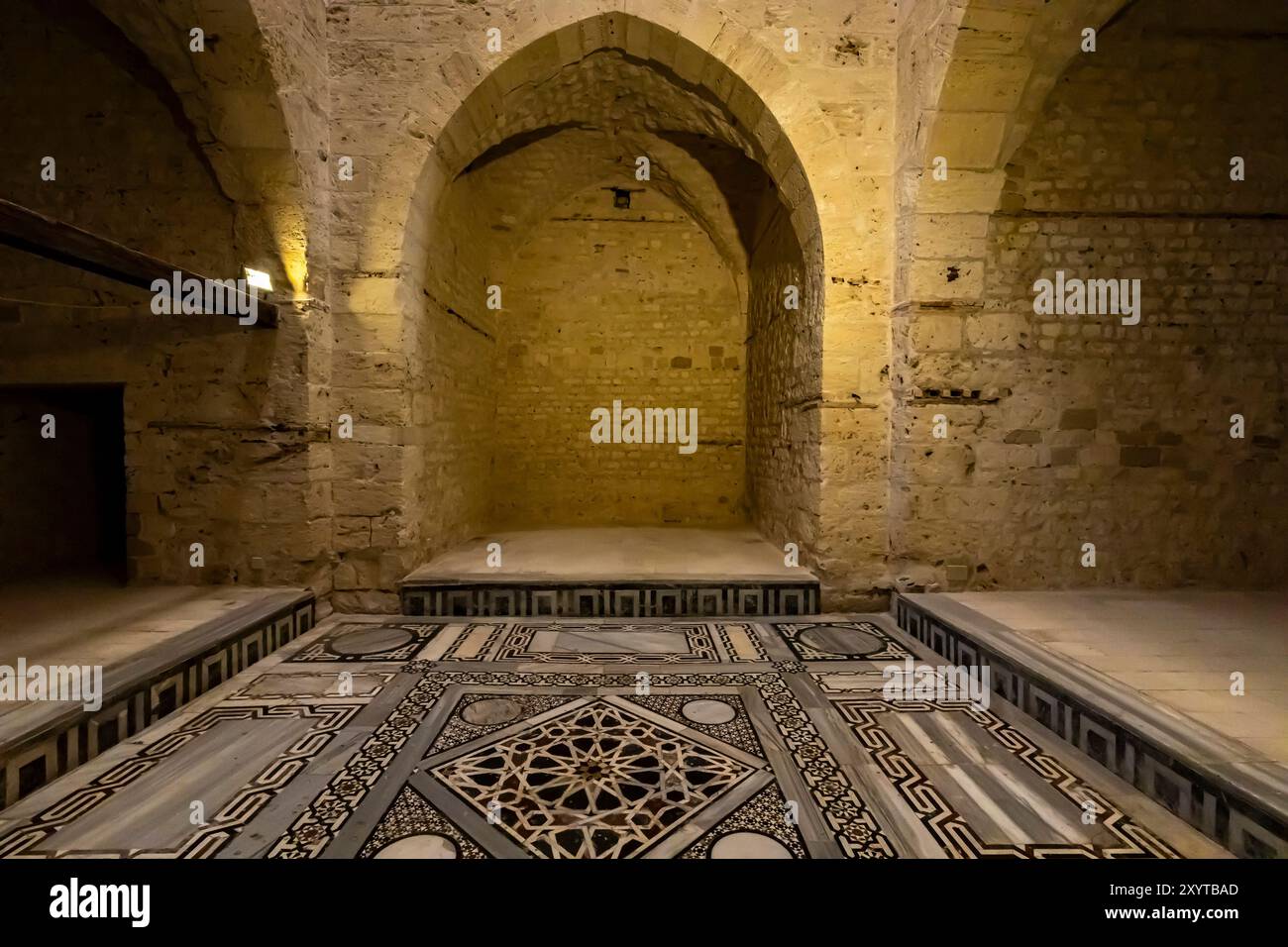 Qaitbay Citadel, 15th century fortress, interior of castle, Alexandria ...